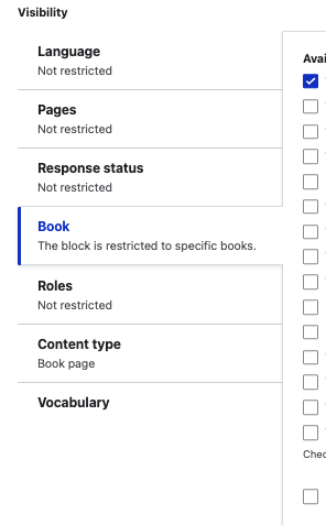 Book Visibility | Drupal.org